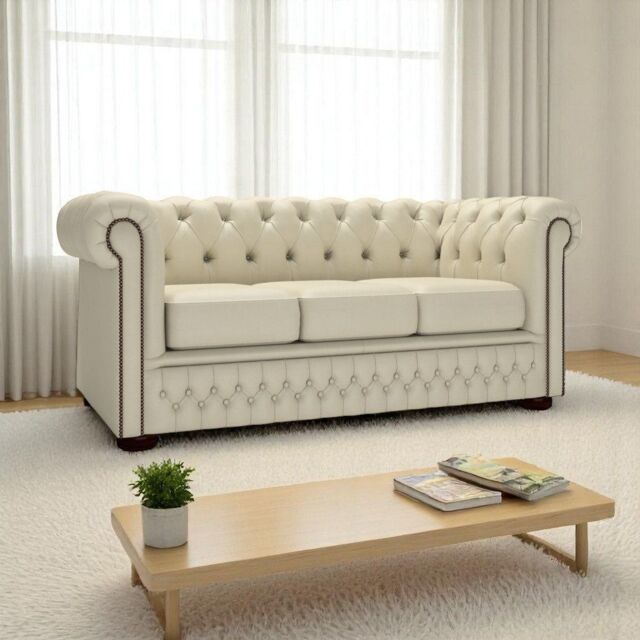 Ellington Vogue Leather Sofa - Vele Brilliant White by Debenhams ...