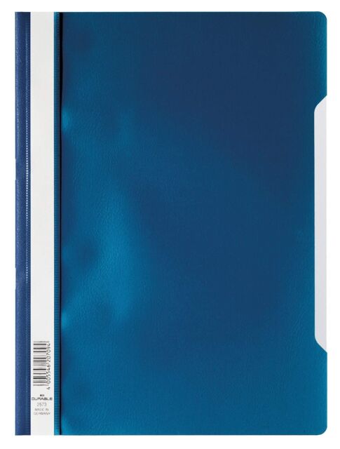 Clear View Project Folder Document Report File - 50 Pack - A4 Dark Blue ...
