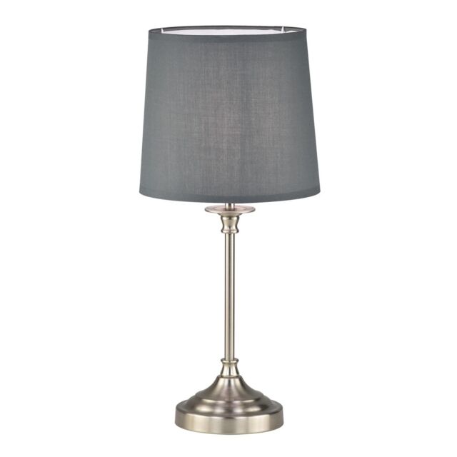 First Choice Lighting Chester - Brushed Nickel Lamp in Silver by ...