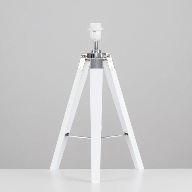 ValueLights Clipper Tripod White Table Lamp Base by Debenhams ...