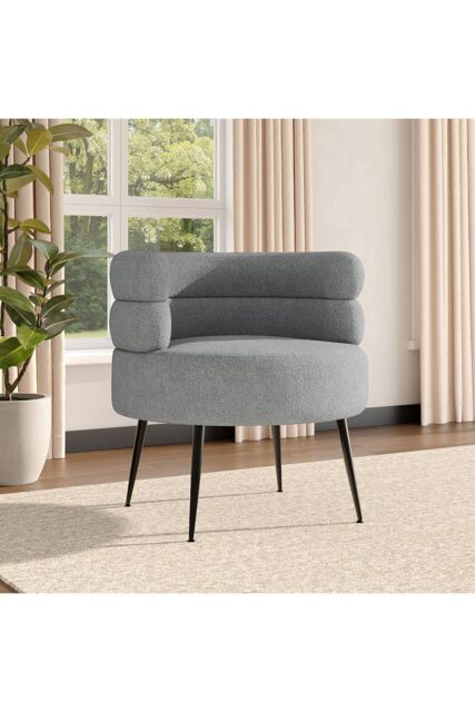 Curved Upholstered Single Sofa Accent Chair by Debenhams | ufurnish.com