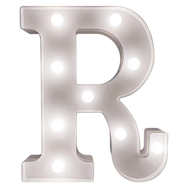 mysmartbuy Battery Powered 3D Letter R LED Light - Freestanding or Wall ...