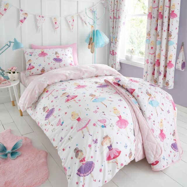 Kids Prima Ballerina Ballet Dance Reversible Duvet Cover Bedding Set by ...