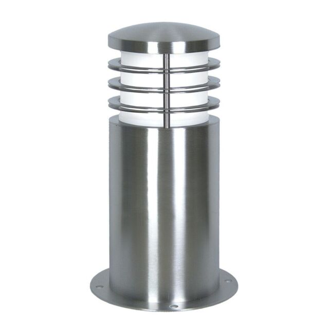 Loops Outdoor IP44 Bollard Light Stainless Steel LED E27 15W Bulb ...