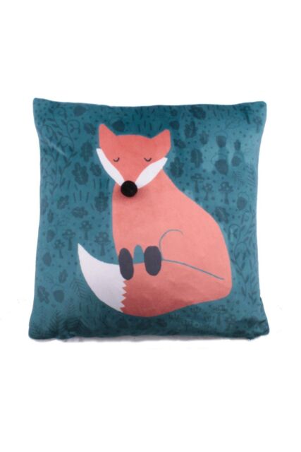 'Foraging Fox' Luxe Velvet Filled Cushion by Debenhams | ufurnish.com