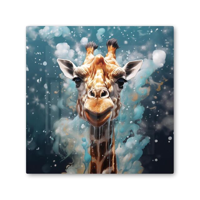 Splashart Giraffe Face HD Metal Print by Debenhams | ufurnish.com