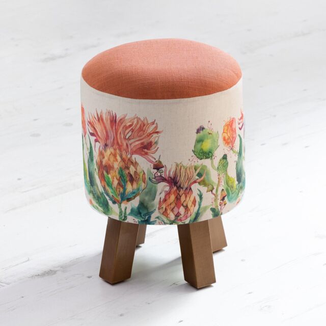 Monty Enchanting Thistle Floral Footstool by Debenhams | ufurnish.com