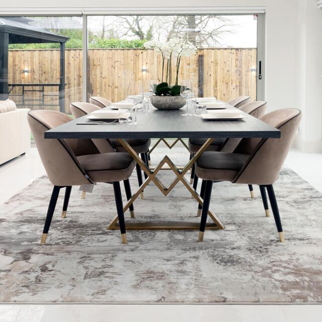 Jennifer Luxury Abstract Short Pile Rug by Debenhams | ufurnish.com