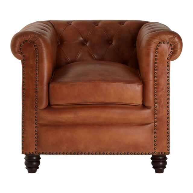Buffalo Light Brown Leather Armchair by Debenhams | ufurnish.com