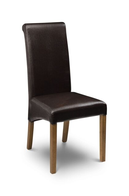 Scuba Chair Brown Faux Leather by Debenhams | ufurnish.com