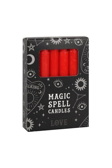 Set of 12 Red 'Love' Spell Candles by Debenhams | ufurnish.com
