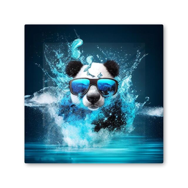 Panda Splashart Water HD Metal Print by Debenhams | ufurnish.com