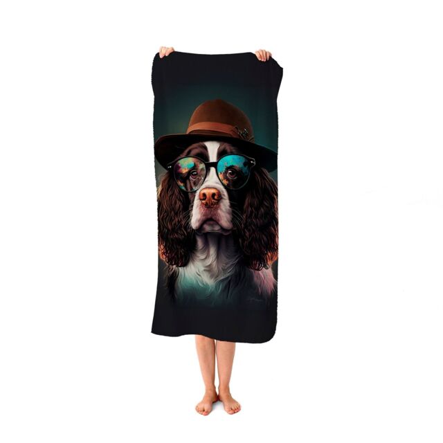Springer Spaniel Dog Splashart Beach Towel by Debenhams | ufurnish.com