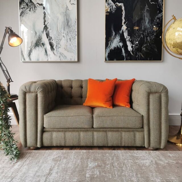Westminster Herringbone Wool 2 Seater Sofa - Herringbone Mountain Bracken by Debenhams ...