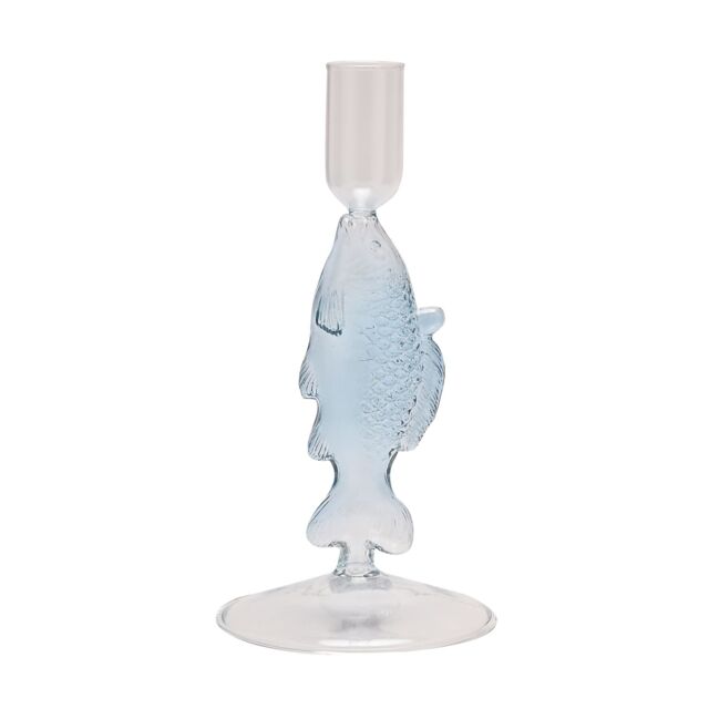 Fish Glass Taper Candle Holder by Debenhams | ufurnish.com