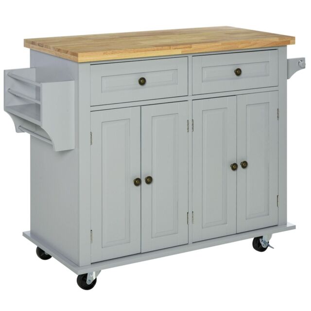 Rolling Kitchen Microwave Island with Flexible Storage Kitchen Unit by ...