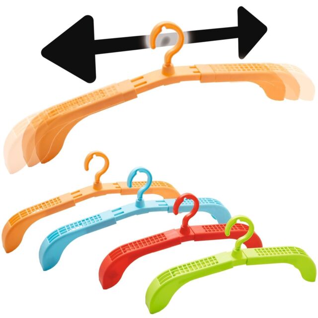 4 Extendable Clothes Hangers - Adjustable Telescopic Long Arm Clothing ...