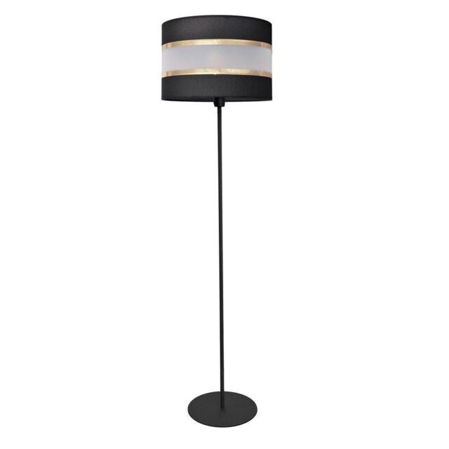Helen Floor Lamp With Shade Black Gold 35cm by Debenhams | ufurnish.com