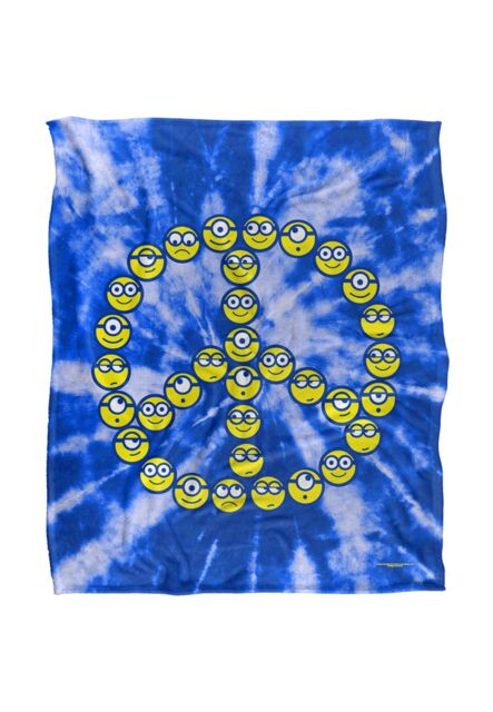 Universal Minions Peace Sign Minions Silky Touch Blanket 152x127cm in ...