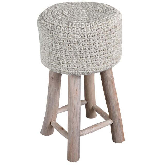 Nomad Natural Knitted Bar Stool by Debenhams | ufurnish.com