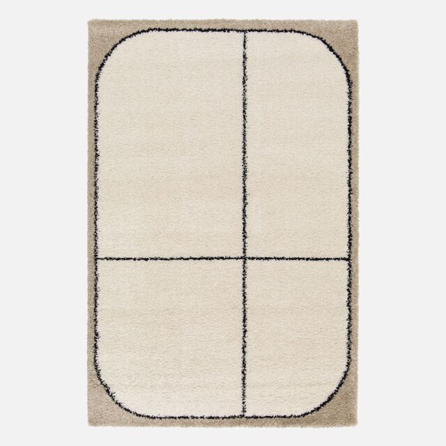 Shaggy Interior Rug With Black Pattern by Debenhams | ufurnish.com