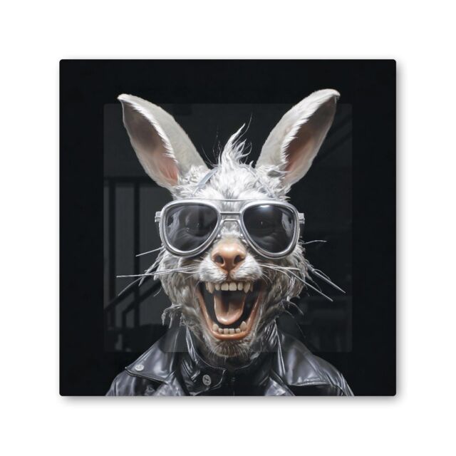 Funky Rabbit Face HD Metal Print by Debenhams | ufurnish.com