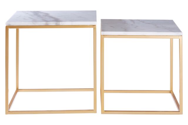 Avantis Set Of 2 Square Cuboid Side Tables by Debenhams | ufurnish.com