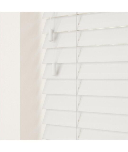 New Edge Blinds Smooth Finish Faux Wood Venetian Blinds with Strings ...