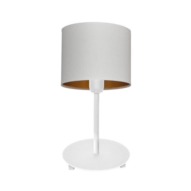 Alba Table Lamp With Round Shade White Gold 20cm by Debenhams ...