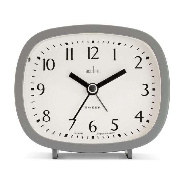 Acctim Hilda Analogue Alarm Clock Non Ticking Sweep Crescendo Alarm ...