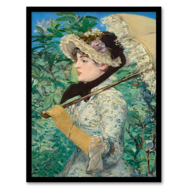 Artery8 Edouard Manet Framed Wall Art Print Jeanne Spring Parasol ...