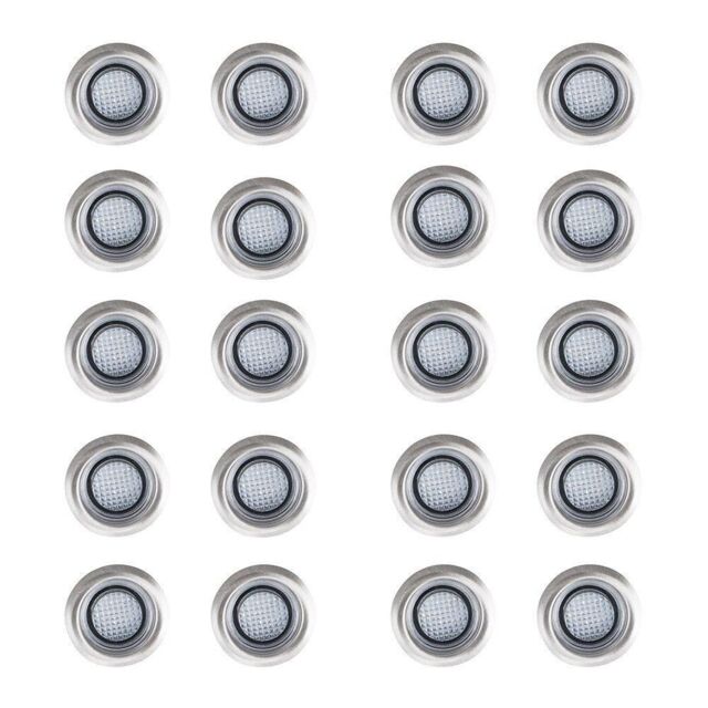 Decking Lights 20 Set Silver Outdoor Decking Light by Debenhams ...