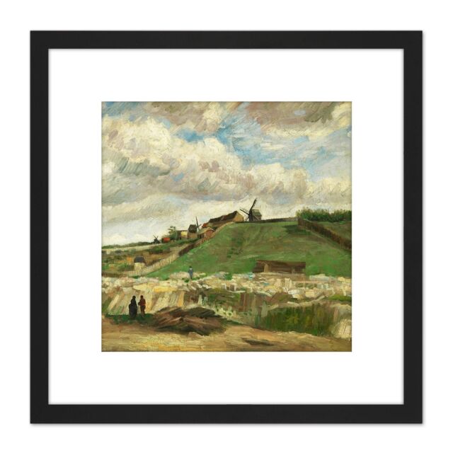 Vincent Van Gogh The Hill Of Montmartre With Stone Quarry 8X8 Inch ...