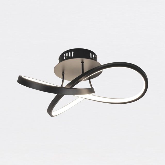 First Choice Lighting Matt Black LED Loop Ceiling Light by Debenhams ...