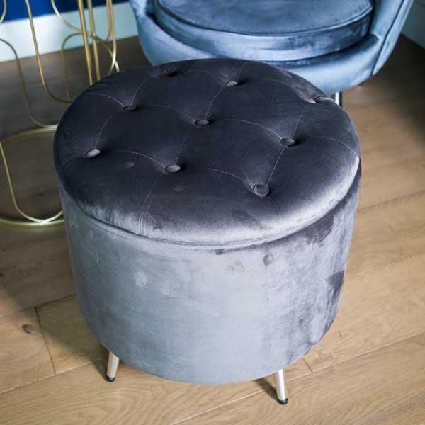 Darcy Velvet Ottoman Stool by Debenhams | ufurnish.com