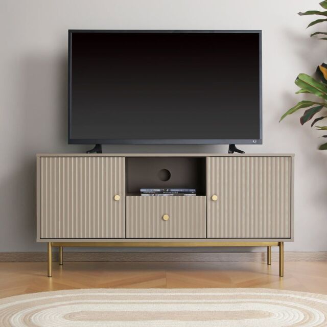 Devon - Modern TV Unit - Grey by Debenhams | ufurnish.com