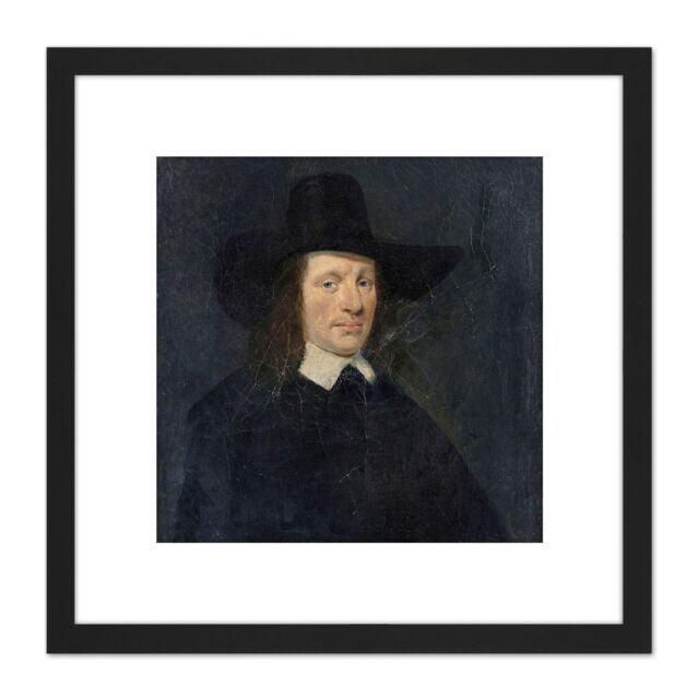 Van Meegeren Portrait Of A Man 8X8 Inch Square Wooden Framed Wall Art ...