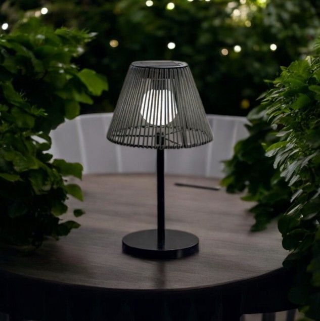 Slatted Garden Solar Orb Table Lamp by Debenhams | ufurnish.com