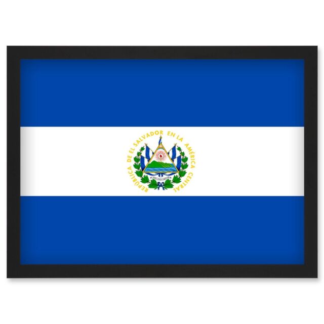 El Salvador National Flag Vexillology World Flags Country Region Poster ...