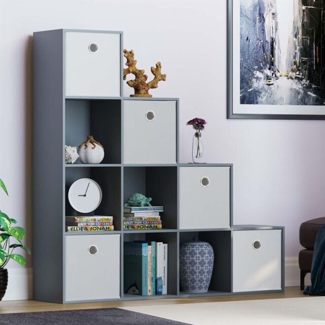 Home Discount Vida Designs Durham 10 Cube Bookcase Storage Unit & Cube ...
