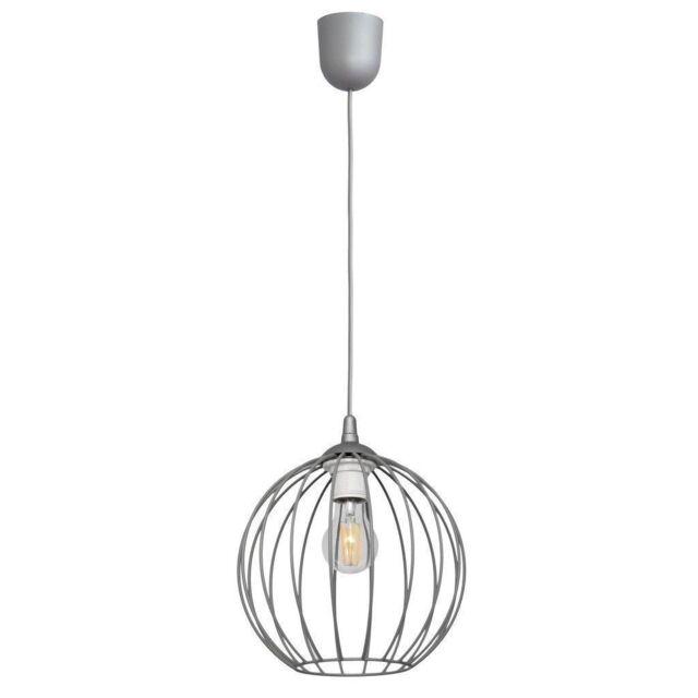 Mercure Wire Frame Pendant Ceiling Light Grey 24cm by Debenhams ...