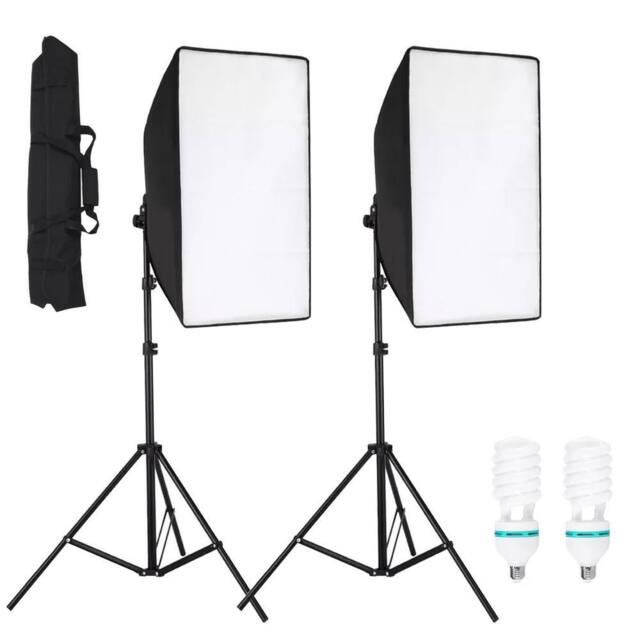 Kelvenix Softbox Lighting Kit Video Photo Soft Box Continuous Light in ...