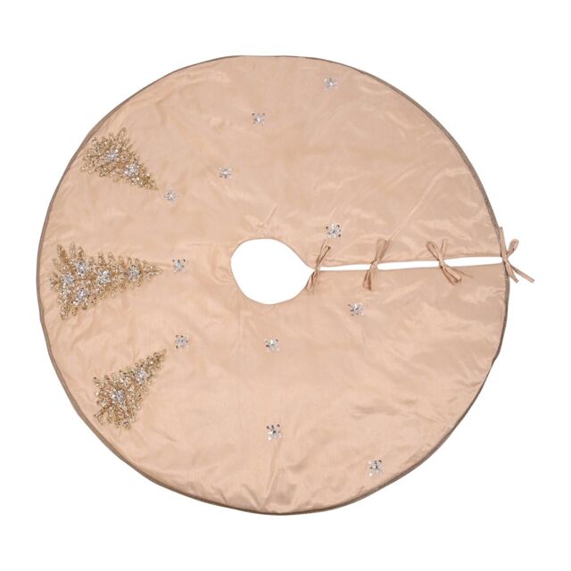 Hand Embellished Gold Sequin Christmas Tree Skirt by Debenhams ...