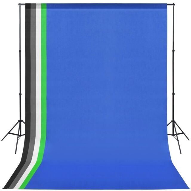 Photo Studio Kit with 5 Coloured Backdrops and Adjustable Frame by ...