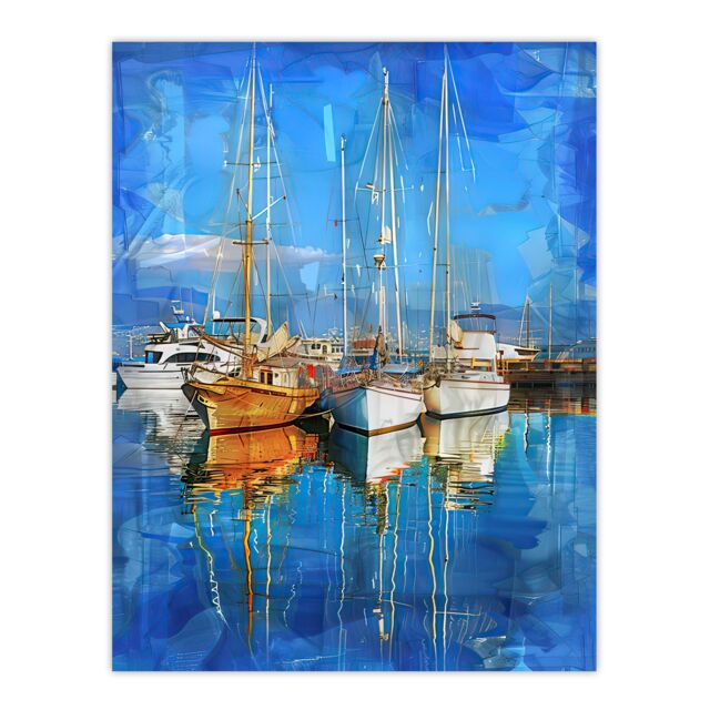 "Artery8 Fishing Boats in Christchurch Harbour Dorset Wall Art Print in ...