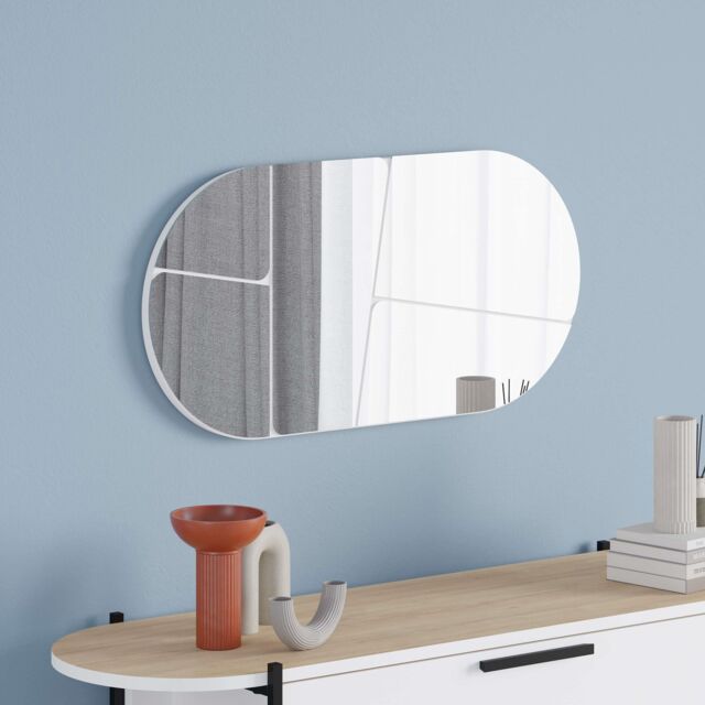 Otis' Modern Unframed Oval Mirror Wall-Mounted Mirror by Debenhams ...