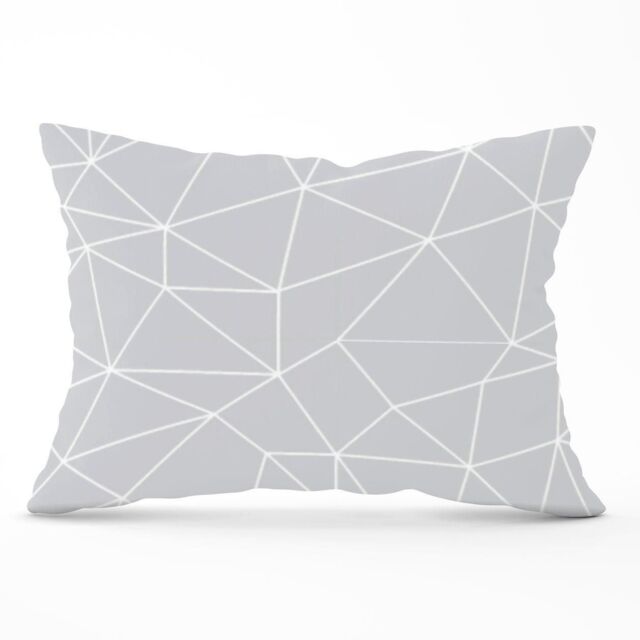 Warren Reed - Designer Geometric Triangle Pattern Cushions in Grey ...