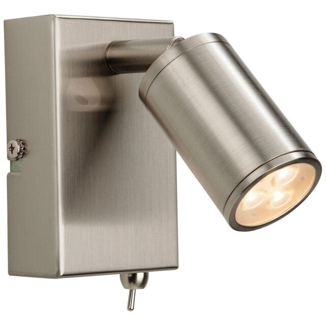 Netlighting Orion LED 3 Light Indoor Wall Spotlight (Switched) Brushed ...