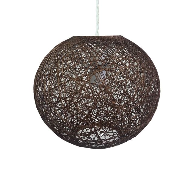 "Abaca - Brown 10"" Globe Ceiling Light Shade" by Debenhams | ufurnish.com
