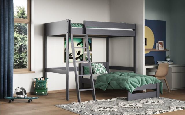 Tera Solid Wood Small Double High Sleeper with Single Bed by Debenhams ...
